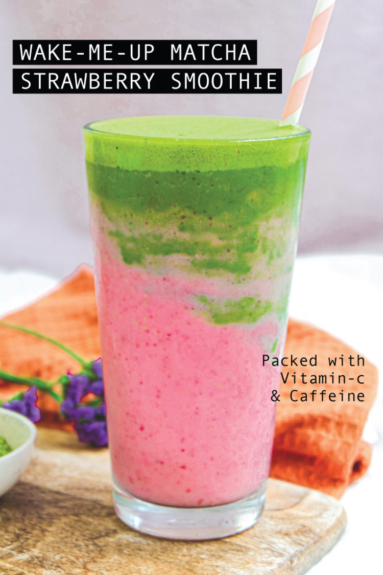 Wake-Me-Up Matcha Strawberry Smoothie Recipe
